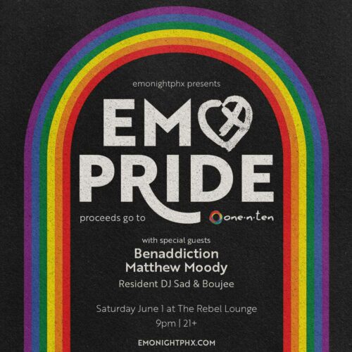 THE REBEL LOUNGE ANNOUNCES EMO PRIDE EVENT BENEFITTING ONE•N•TEN ON ...
